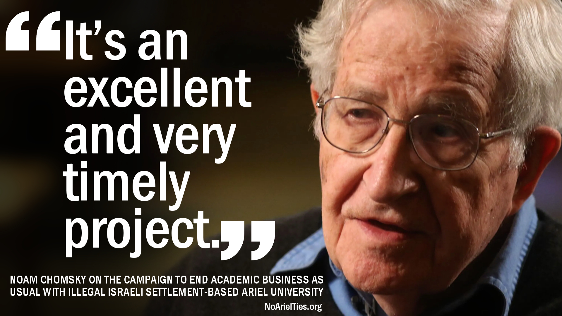 Prof. Noam Chomsky Supports Ariel University Non-Recognition Campaign ...